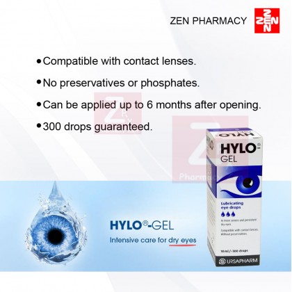 Zen Pharmacy | Hylo-Gel Lubricating Eyedrops 10ml