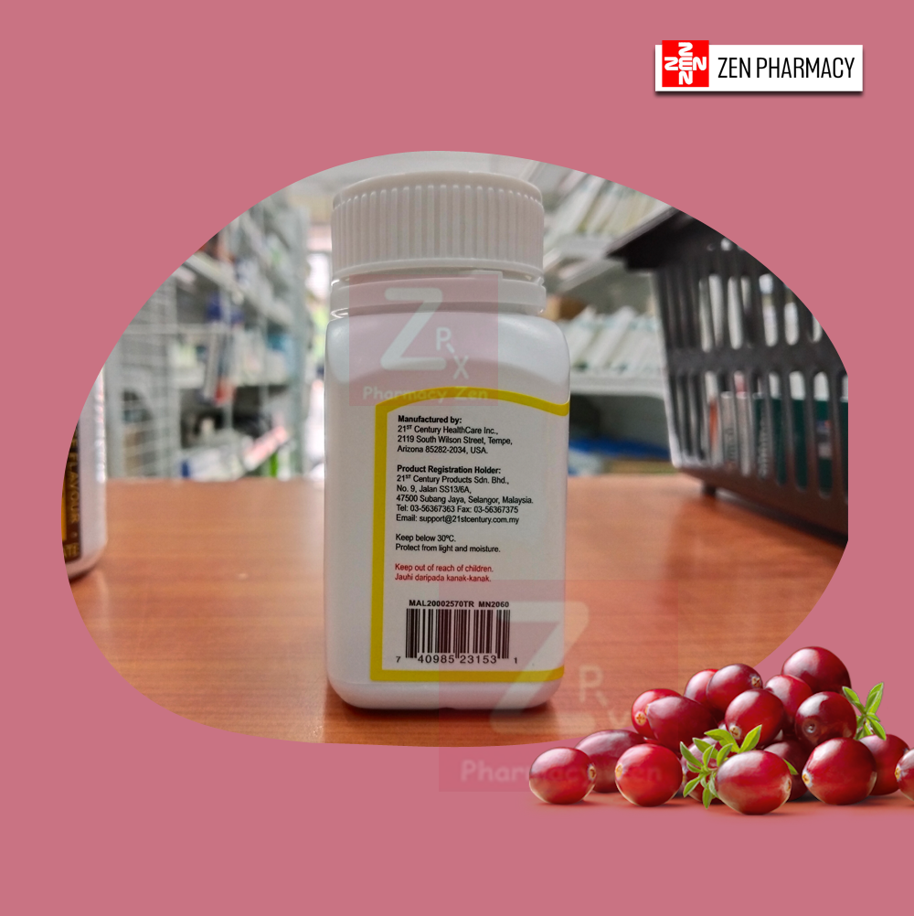Zen Pharmacy | 21st Century Cranberry 15,000mg 30's