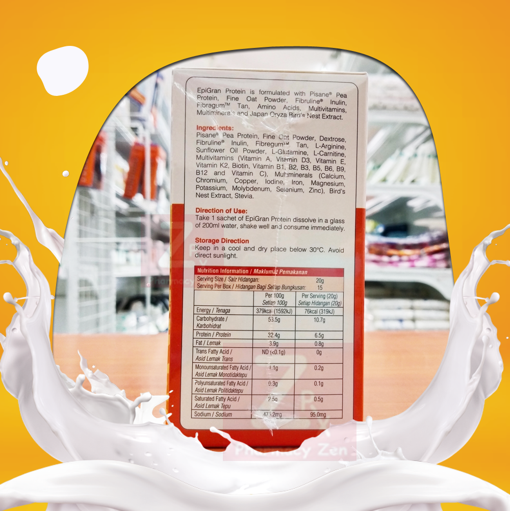 Zen Pharmacy | Epigran Protein 20g x 15 packets( box)