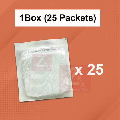 Zen Pharmacy | Sterile Gauze 7.5cmx7.5cm for wound care(25 pouches)(box)