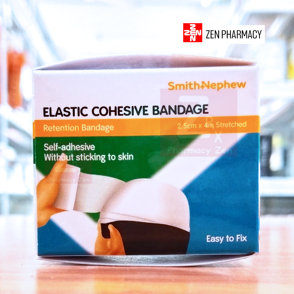 Zen Pharmacy | Smith & Nephew Elastic Cohesive Bandage 2.5cmx4m (Stretched)