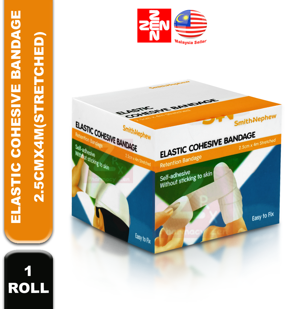 Zen Pharmacy | Smith & Nephew Elastic Cohesive Bandage 2.5cmx4m (Stretched)
