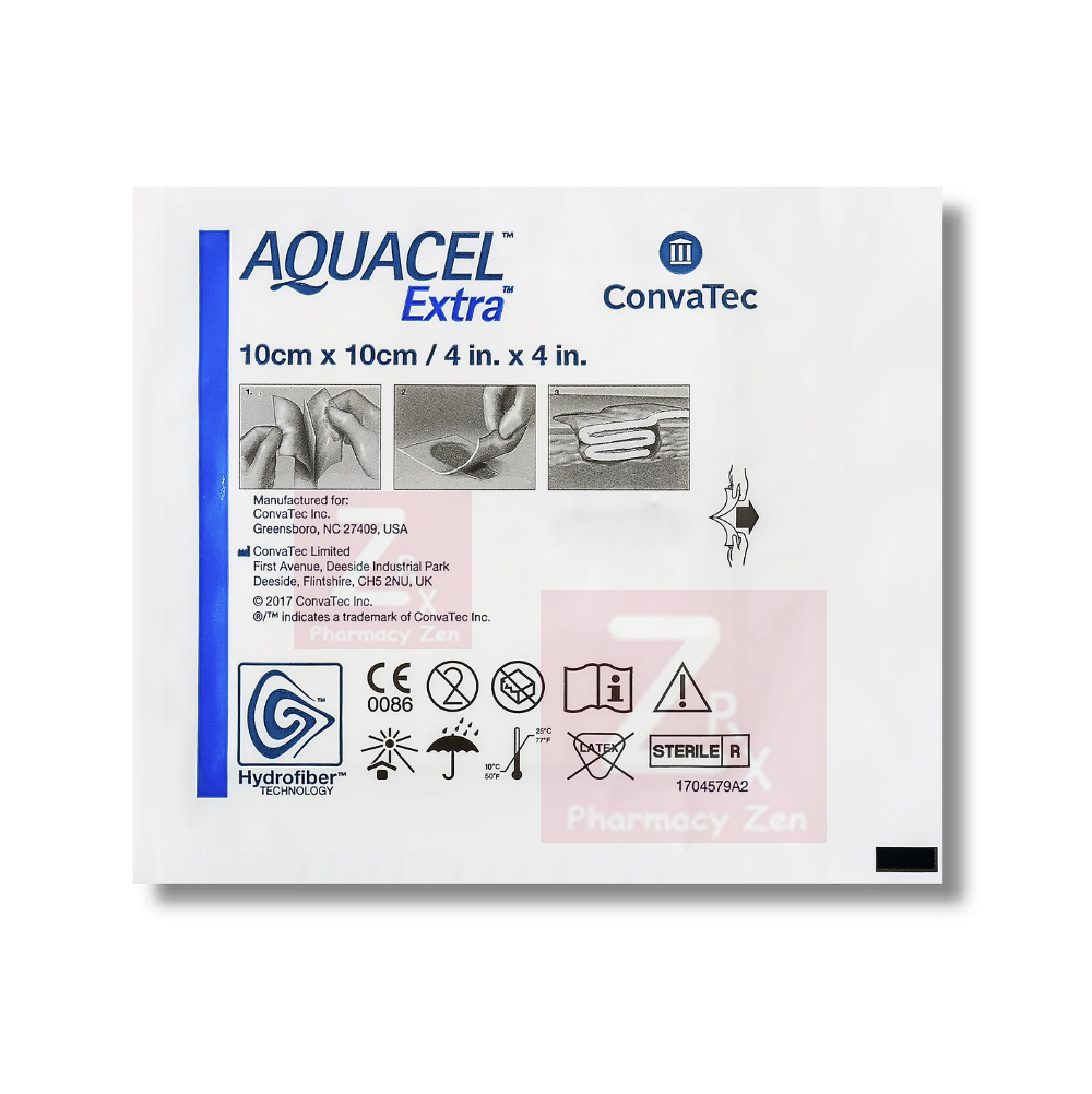 Zen Pharmacy | Convatec Aquacel Extra 10cm X 10cm (10pc/box)